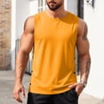 Bpyeka Men's Crew Neck Side Button Detail Tank Tops, Stretchy ...