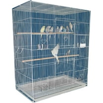 "76"" XL Stackable Wrought Iron Bird Cage, Double Stacker Flight Parrot ...