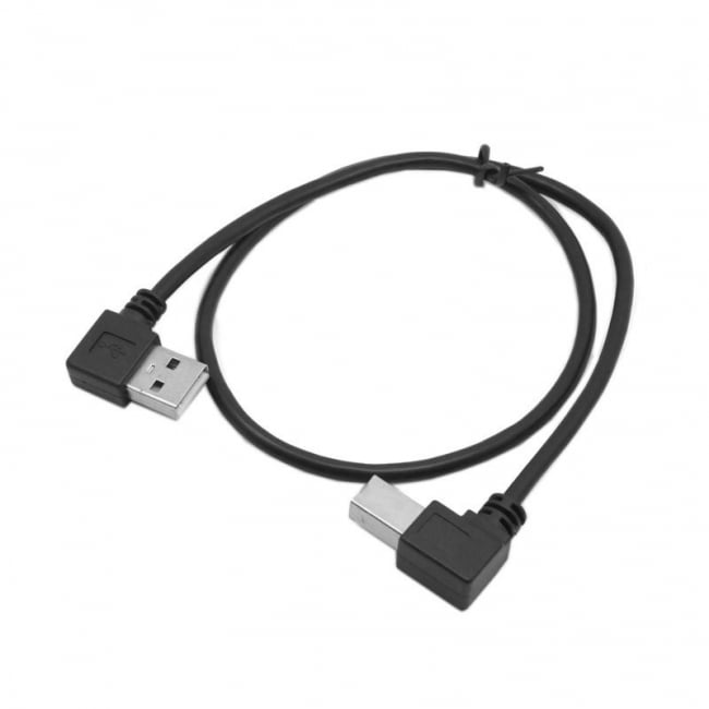 Xiwai Left Angled USB 2.0 A Male to B Male Angled 90 Degree Printer ...
