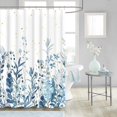 Ikfashoni Blue Floral Shower Curtain,Botanical Nature Leaf Waterproof ... Ikfashoni Blue Floral Shower Curtain,Botanical Nature Leaf Waterproof ...