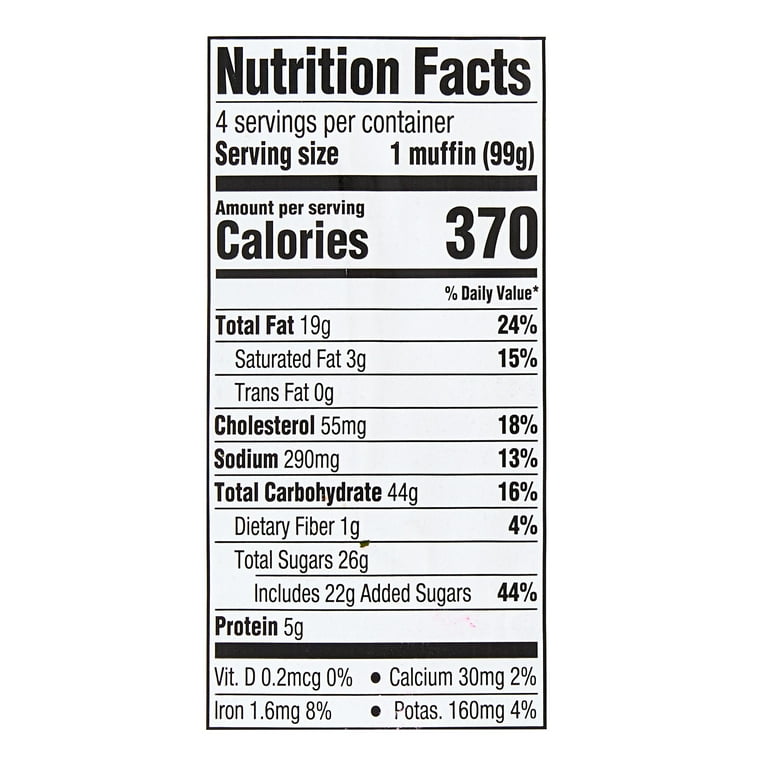 Banana Nutrition Label