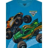 Monster Jam Boys Short Sleeve and Shorts Pajama Set, 2-Piece, Sizes 4 ...