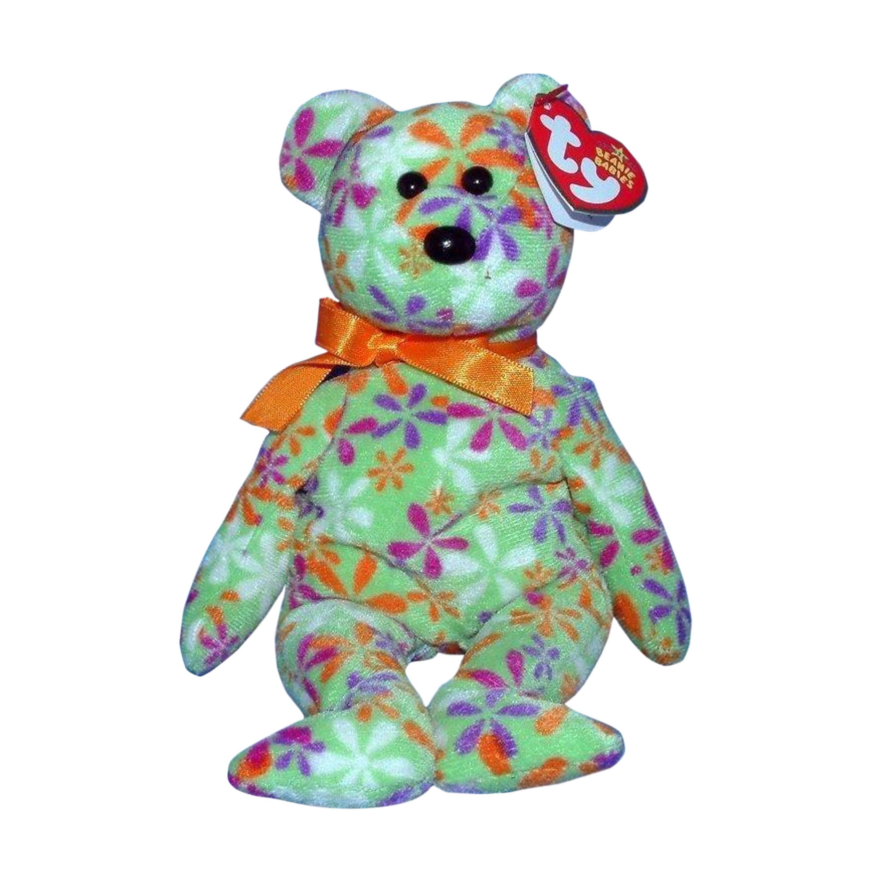 Ty Beanie Baby: Groovey the Bear | Stuffed Animal | MWMT's - Walmart.com