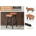 26.2" Bar Stools Set of 2, Modern Upholstered Kitchen Stools with Low ...