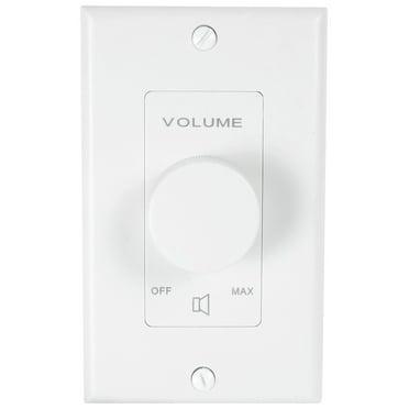 2) Rockville VOL70100 White 100 Watt 70v Wall Volume Control Zone ...