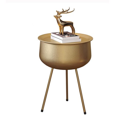 Bedside Table Round Bedside Tables Hidden Storage Space Iron Nightstand ...