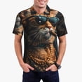 Cauagu Dapper Cat in Sunglasses Print Men's Polo Shirts, Short-Sleeve ...