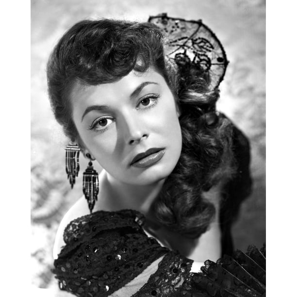 Ruth Roman wearing Black Gown with Huge Earrings Photo Print (8 x 10 ...