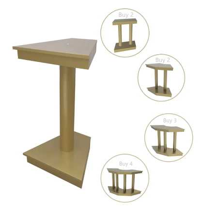 FixtureDisplays® Gold Color Riser Stand, Church Podium Pulpit Platform ...