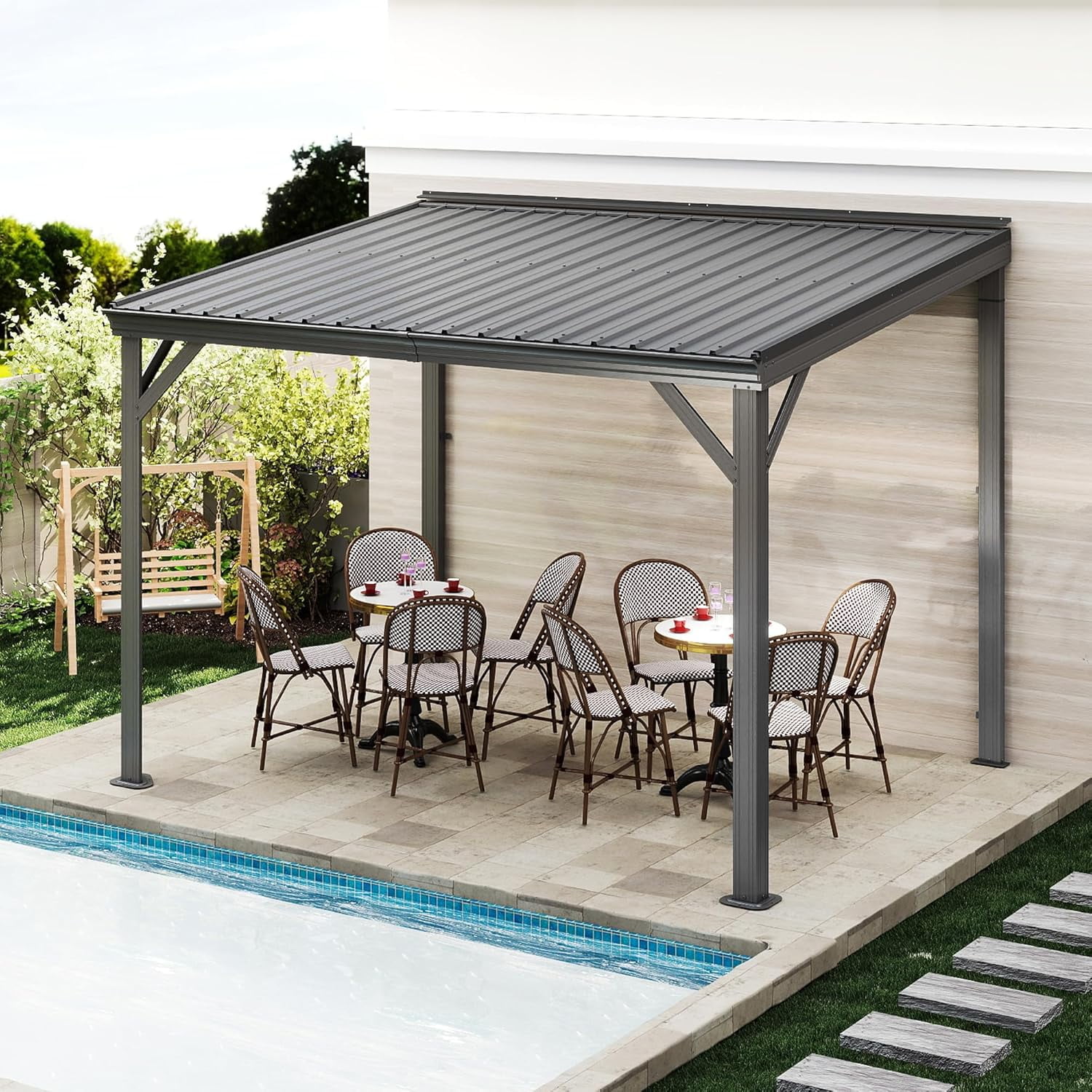 Click here for Domi Outdoor Living Domi 8x10ft Lean-To Gazebo  Wa... prices