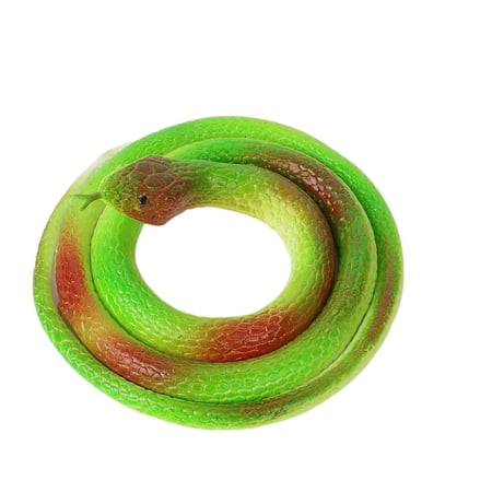 5 Soft Rubber Rubber Simulation Snake Toys Round Head Snake Fake Snake ...