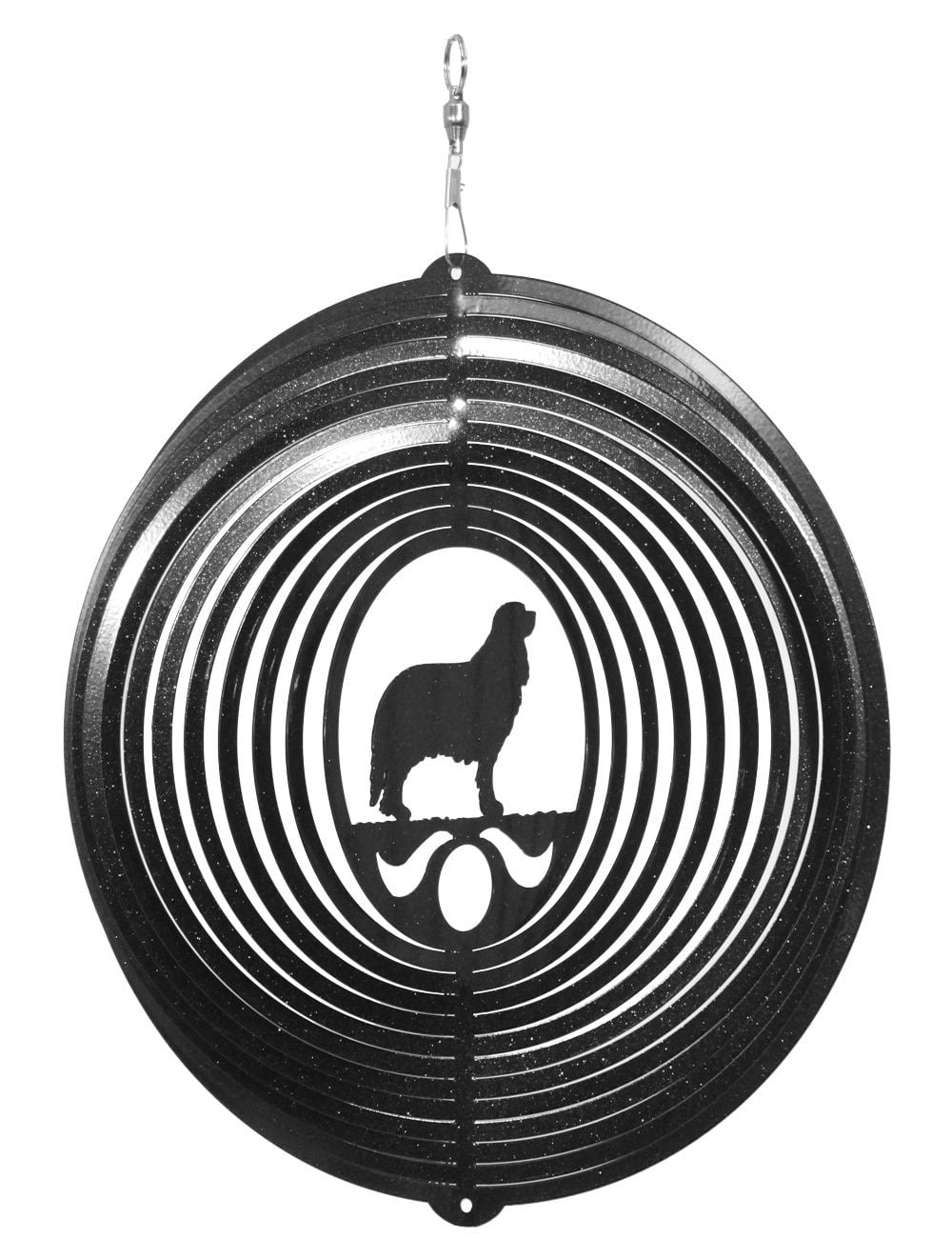 SWEN Products CAVALIER KING CHARLES Dog Circle Swirly Metal Wind ...