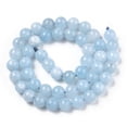 Dyed Quartz Round Bead Strands Imitation Aquamarine 8~9mm Hole: 1mm ...