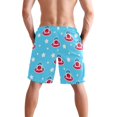Cartoon Shark Star Pattern Mens Swim Trunks Quick Dry Board Shorts ...