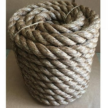 SGT KNOTS Twisted Manila Rope - Natural 3 Strand Fiber for Indoor and ...