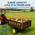 M optimized Heavy Duty 750 LBS Garden Cart ATV Trailer Tow Behind Steel ...