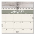 Recycled Wall Calendar, Unruled Blocks, 15 x 12, Sand/Green Sheets, 12 ...