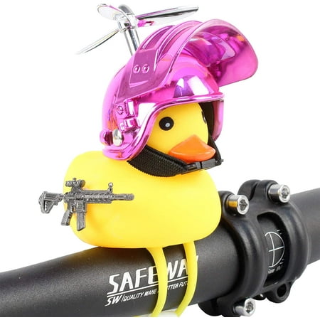 Duck Bike BellRubber Duck Bicycle Horn with LED Light and Propeller Gun ...