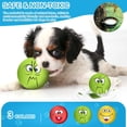 3.14-inch dog toy, fun smiling face chewable latex rubber soft fetch ...