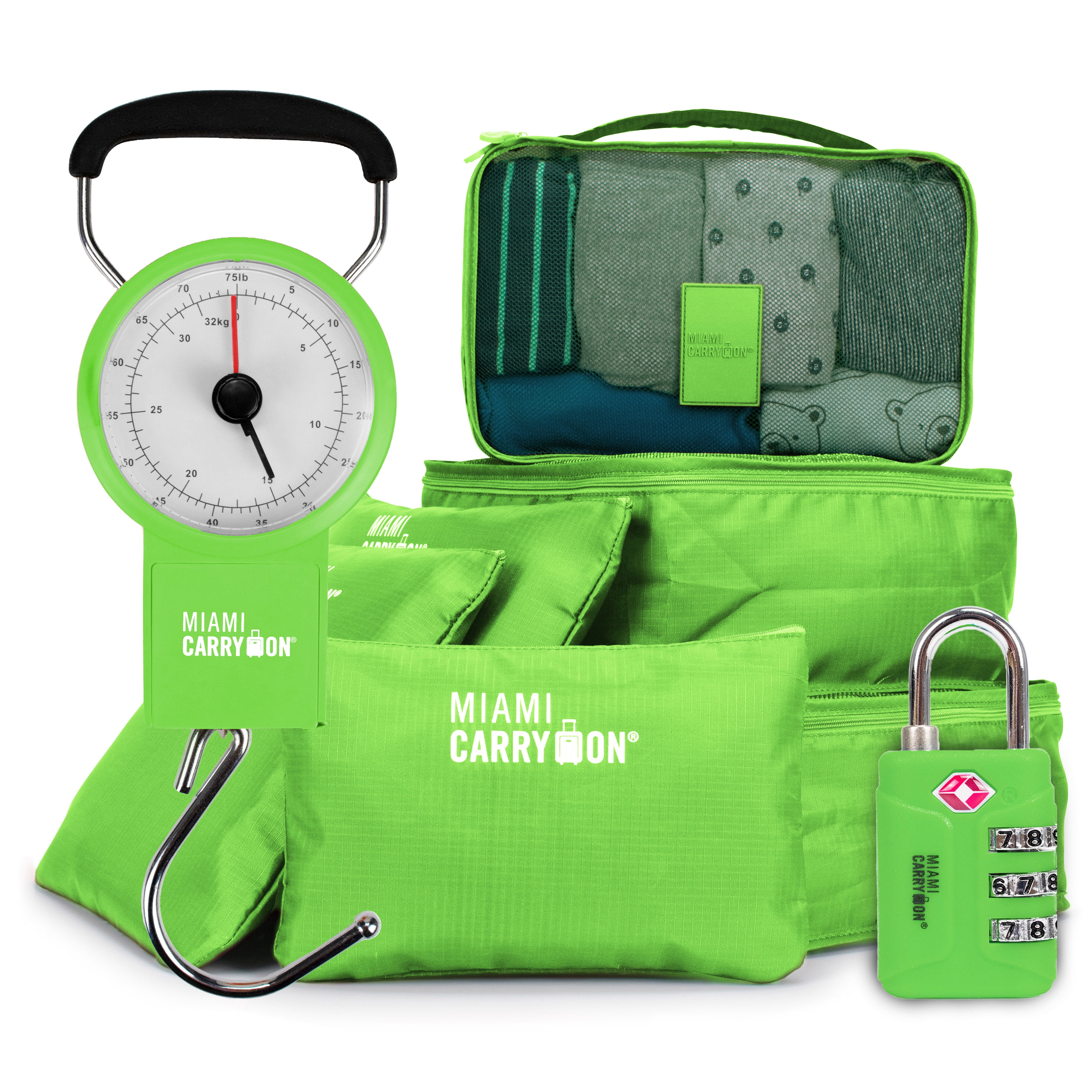 Miami CarryOn Essential Travel Kit Combo (Green) - Walmart.com