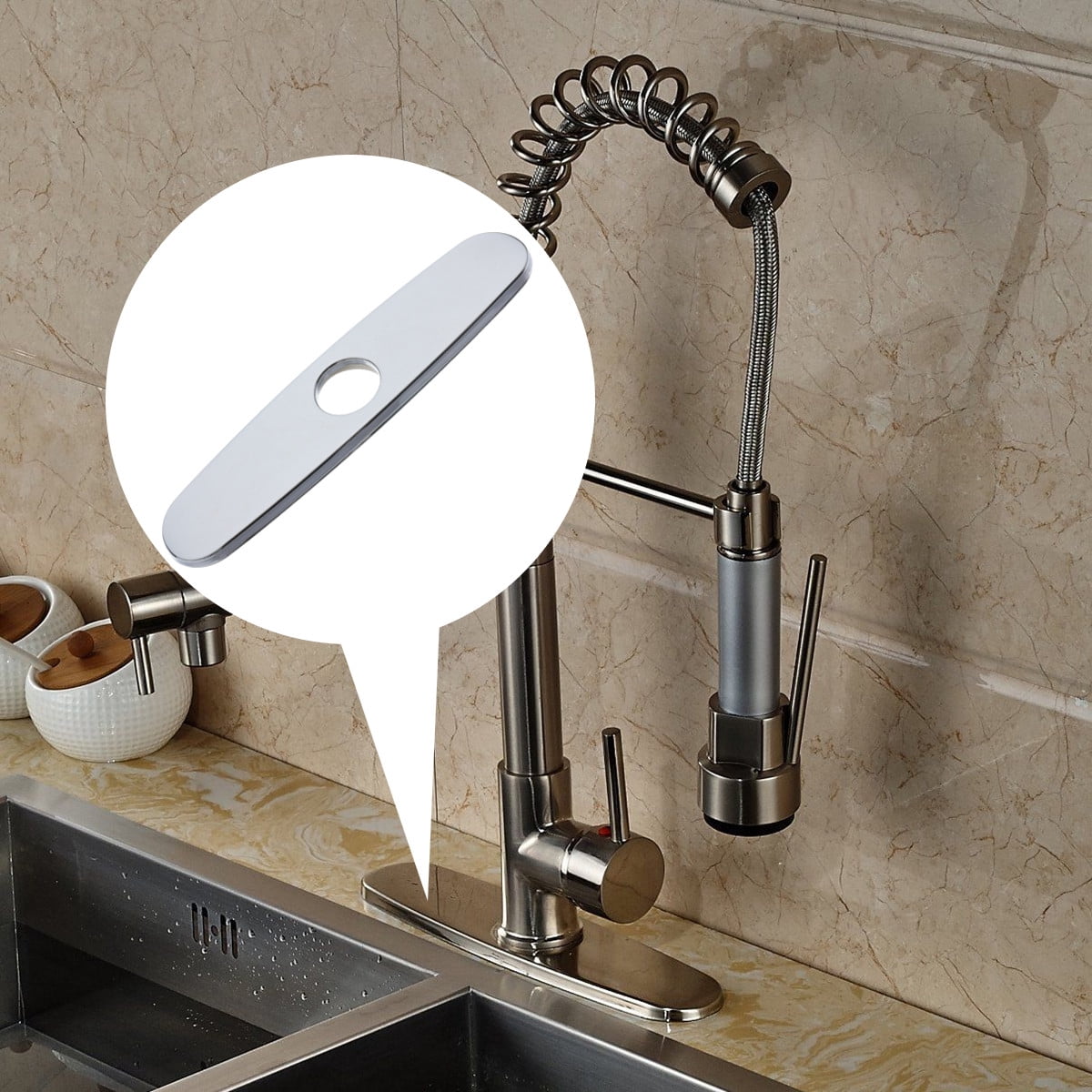 10 Bathroom Kitchen Sink Faucet Hole Cover Deck Plate Escutcheon