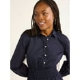 Free Assembly Womens Cotton A Line Dress With Long Sleeves Sizes Xs Xxxl