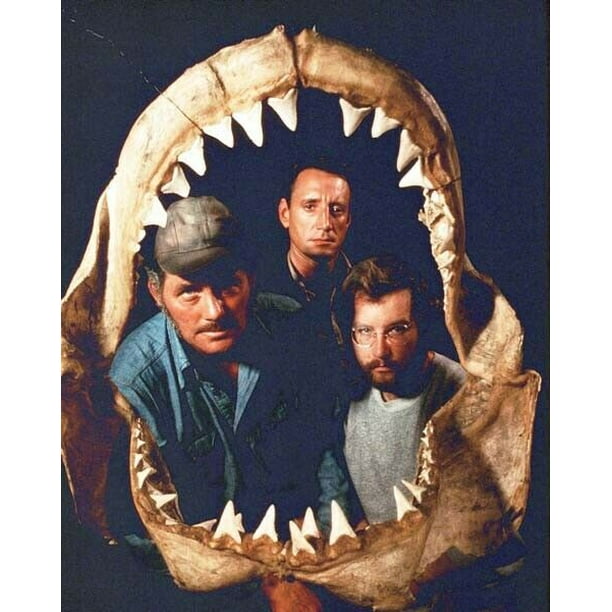 Jaws iconic shark jaw image Robert Shaw Roy Scheider Richard Dreyfuss ...