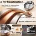 3-Ply Construction 316 Stainless Steel Double-flavor Shabu Shabu Pot, 5 ...