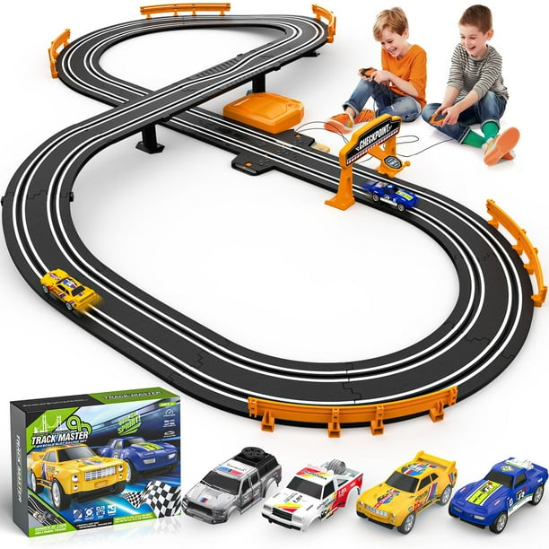 Slot Car Race Track Sets for Boys, Race Car Track with 2 High-Speed ...
