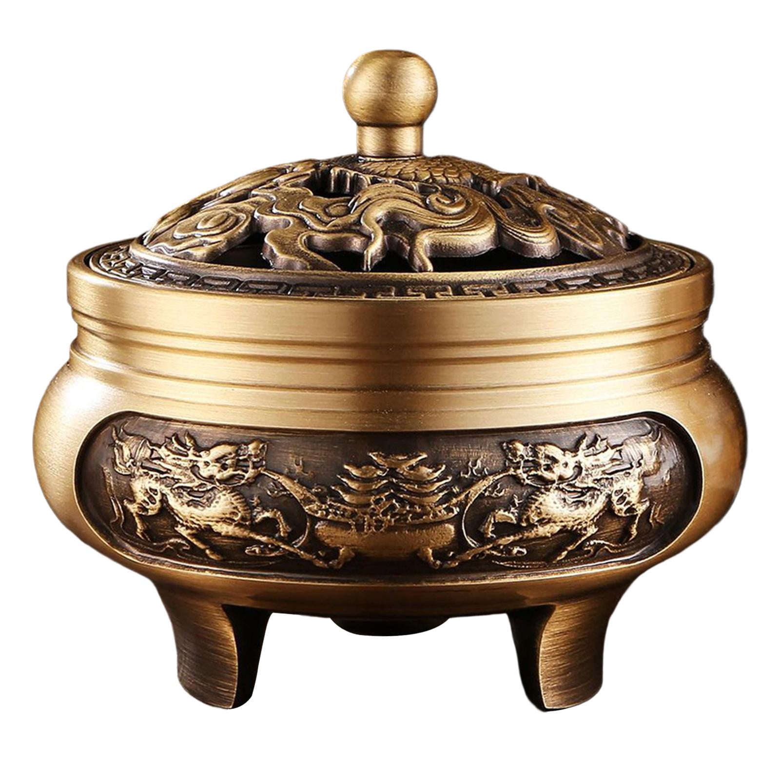 Traditional Chinese Brass Coil Burner Ornament Furnace New Year Gift ...