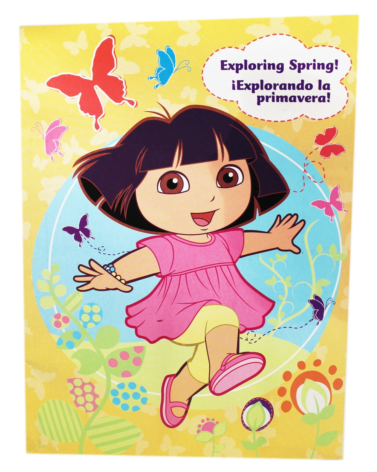 Dora the Explorer Exploring Spring! Yellow Cover Drawing Notebook ...