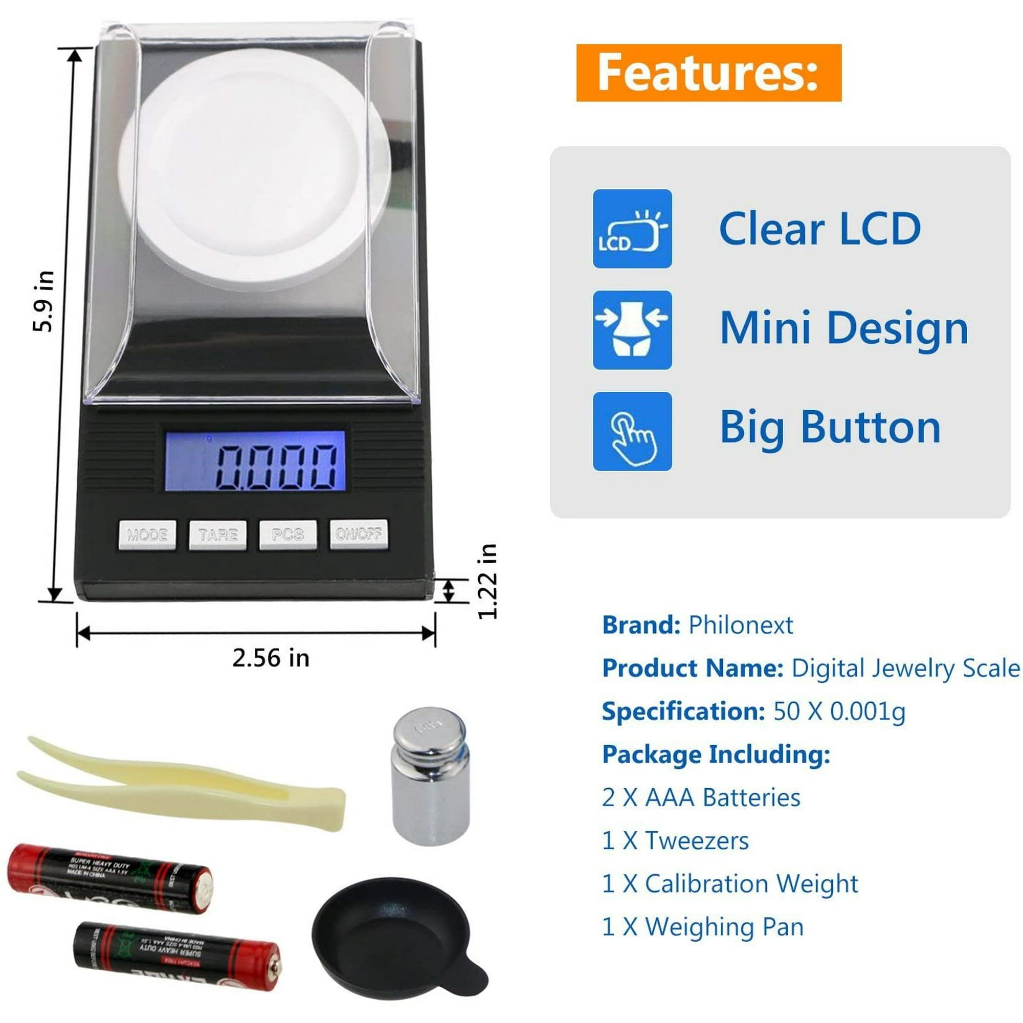 Click here for Rongmo Digital Milligram Scale  50 * 0.001g High P... prices