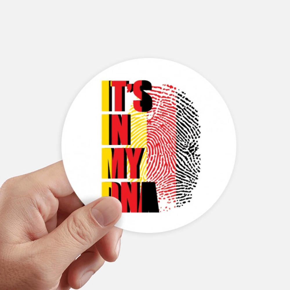 German Flag Fingerprint Gene Sticker Round Wall Suitcase Laptop Label ...
