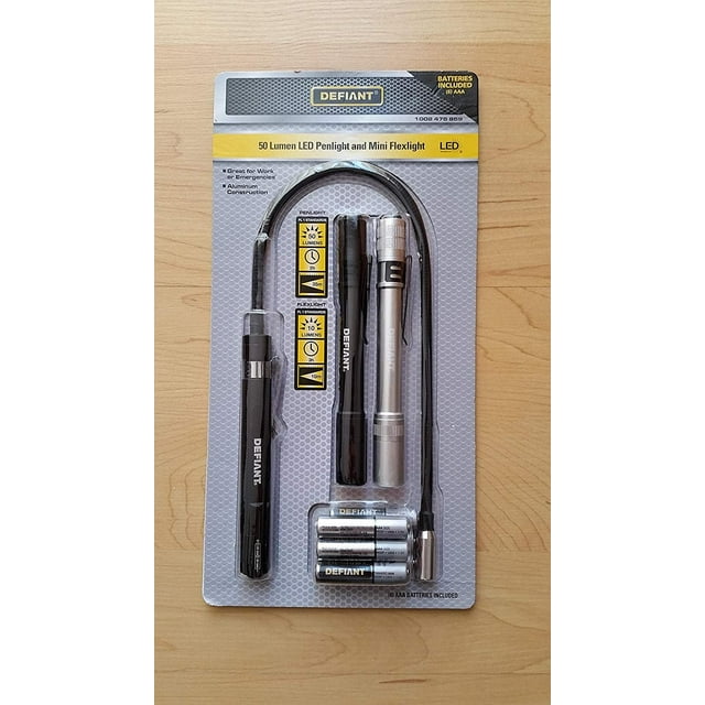 Defiant 50 Lumen Flexible Mini Penlight Flashlight - Walmart.com