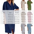Purcolt Oversized Linen Dress for Women, Casual Buttons Down Roll-up ...