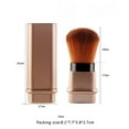 2 Pack Retractable Kabuki Makeup Brushes Foundation Brush Powder Brush ...