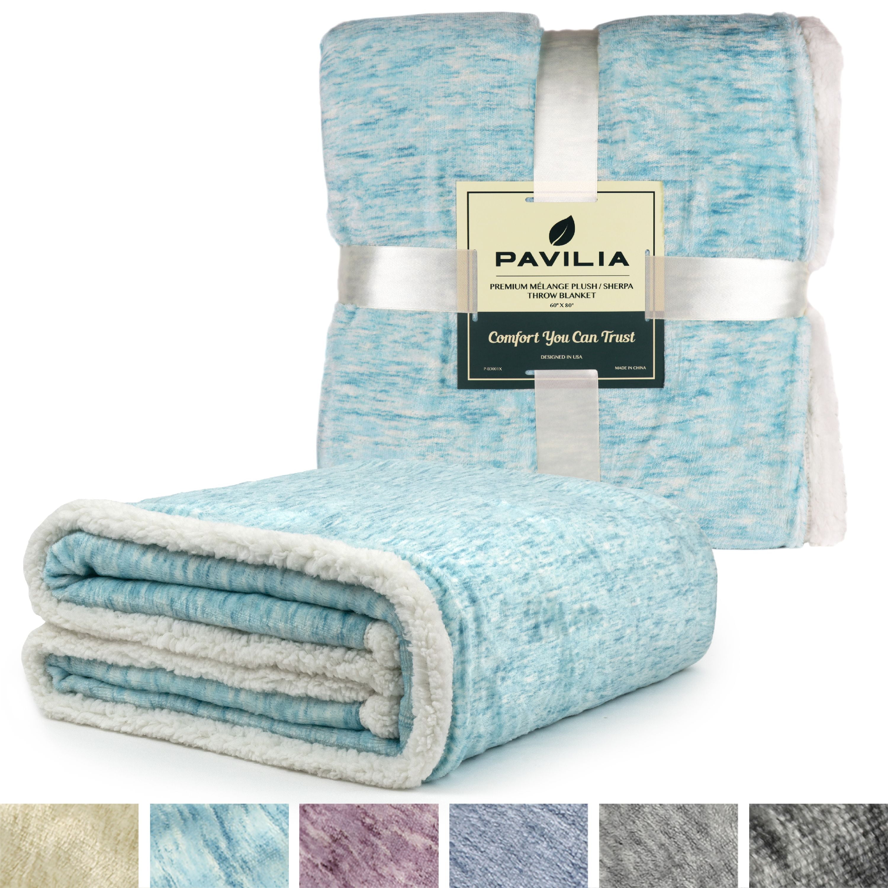 PAVILIA Melange Sherpa Fleece Blanket Twin Size | Super Soft ... PAVILIA Melange Sherpa Fleece Blanket Twin Size | Super Soft ...