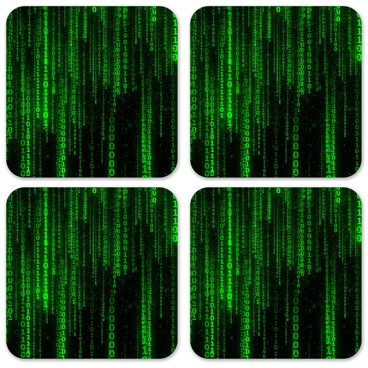 Vinyl Drink Coasters - Set of 4 - Matrix Style Coding - Walmart.com