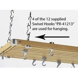 Concept Housewares Rectangular Ceiling Mounted Pot Rack - Walmart.com