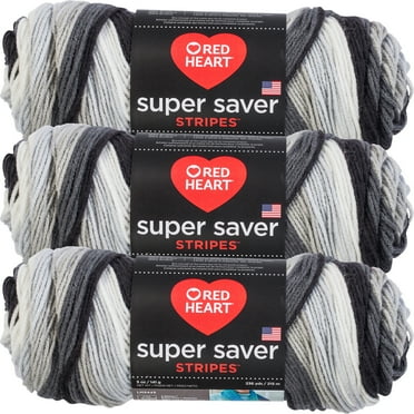 Red Heart Super Saver Yarn - Favorite Stripe, Multipack of 6 - Walmart.com