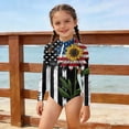 Afdoent Girls One Piece Swimsuits Kids Patriotic Print Full Coverage ...