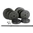 US Weight 100 lb. Traditional Barbell Weight Set with New Upgraded Bar ...