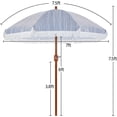 Hltser 7.5ft Umbrella with Tassels Fringe Portable Beach Umbrella ...