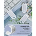 40 Pieces Key Tags 2 Inch Soft Plastic Key Chain Tags with Blank Paper ...