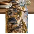 Africa Savannah Wildlife Table Runner 13x36 Inch Elephant Lion Zebra ...