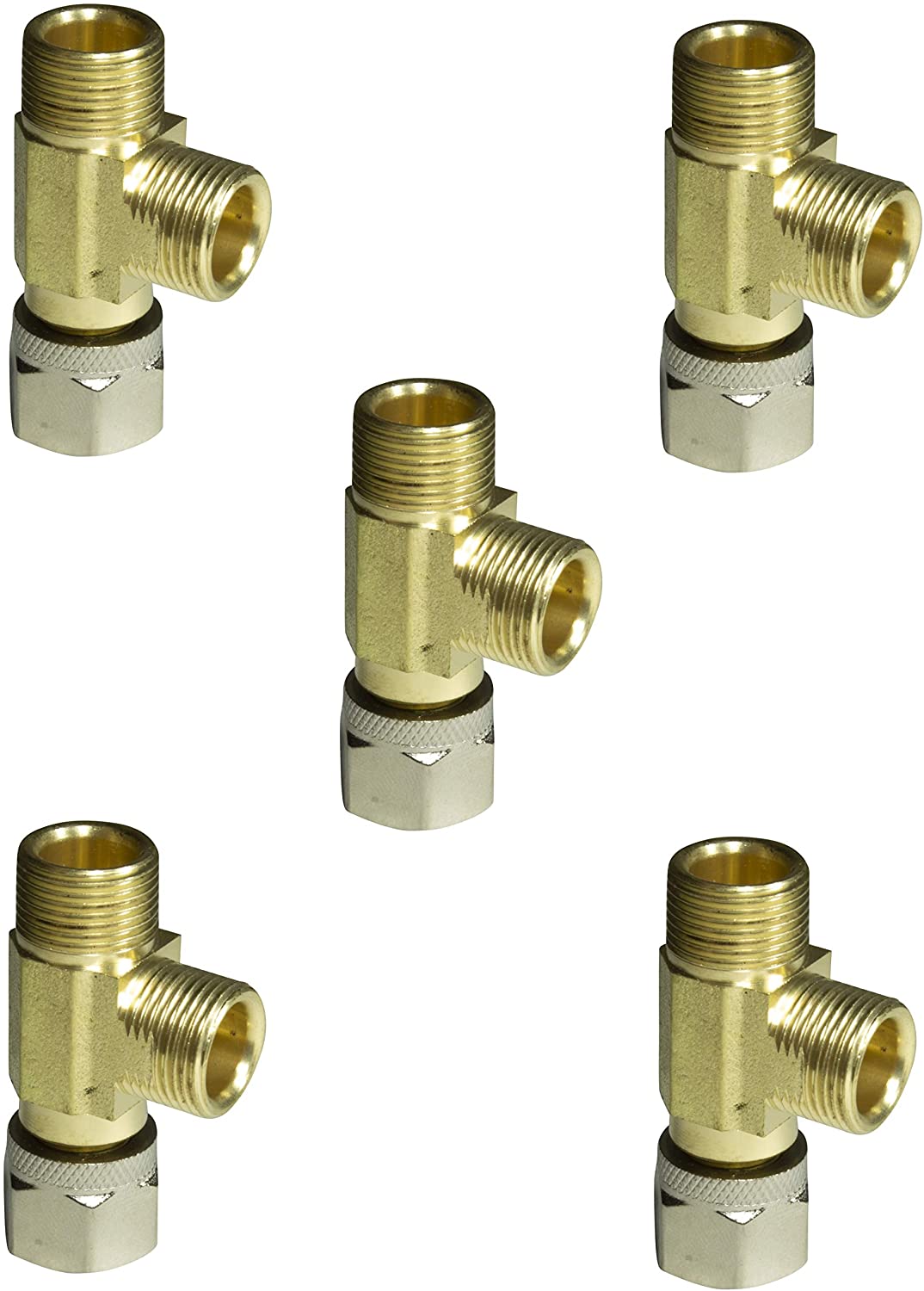 Lead Free Brass Angle Stop Add-A-Tee Valve 3/8" Compression Inlet x 3/8 ...