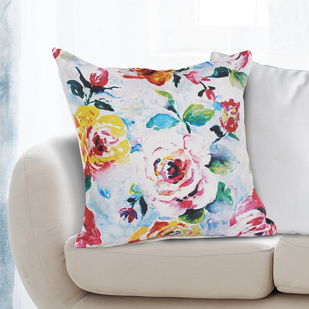 LR Home Roses Spring Flower Delight Multi-color 18 inch Polyester ...