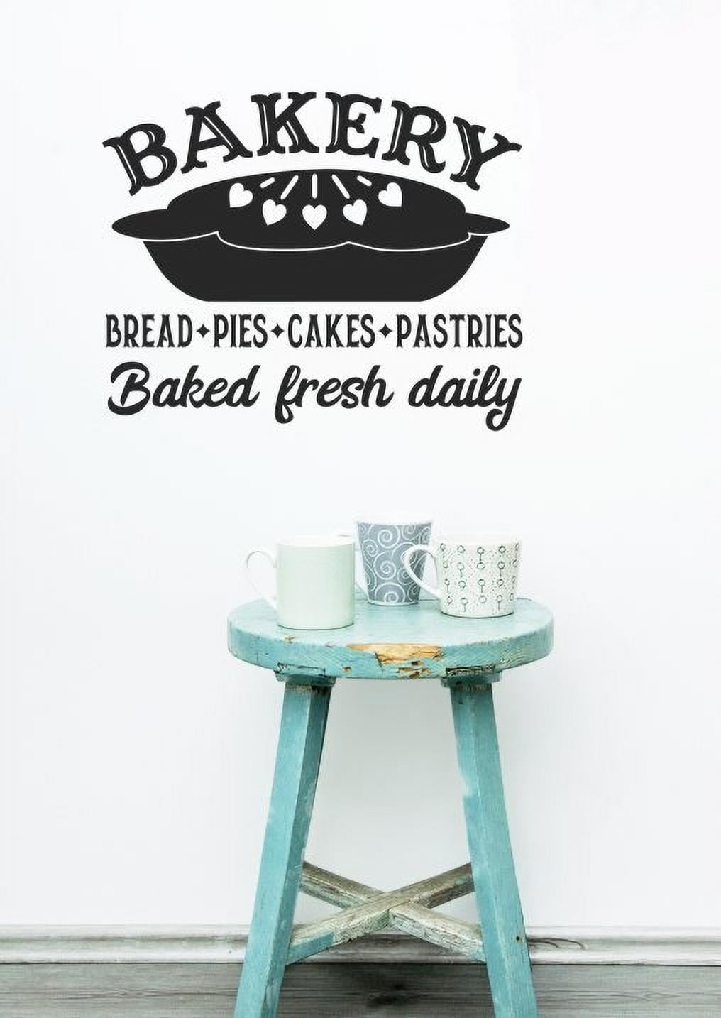 Bakery Wall Letters Baked Fresh Farmhouse Decals Kitchen D?cor Sticker ...