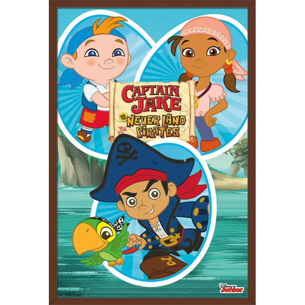 Disney Captain Jake - Group Wall Poster, 22.375" x 34", Framed ...