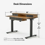 DESINO 48 x 24 Inch Height Adjustable Electric Standing Desk with ...
